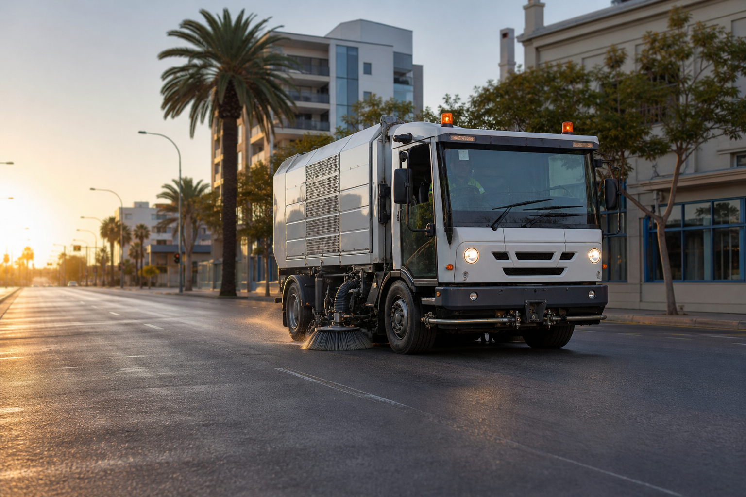 Street sweeper hire rates Townsville: urban works